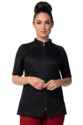 Chef Works Women's Arcadia Chef Coat, Black, Medium
