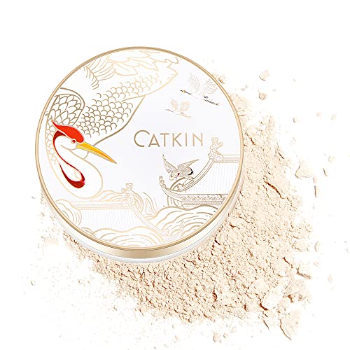 CATKIN Dreamworld Air Makeup Loose Powder Setting Finishing Powder Oil Control Matte Natural with Puff (C01 Natural)