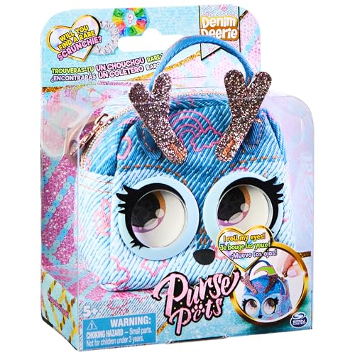 Purse Pets Micros, Denim Deerie Stylish Small Purse with Eye Roll Feature, Kids Toys for Girls Aged 5 and up