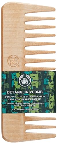 The Body Shop 1094667 Detangling Comb, Bamboo, 5.5", 0.001 Oz