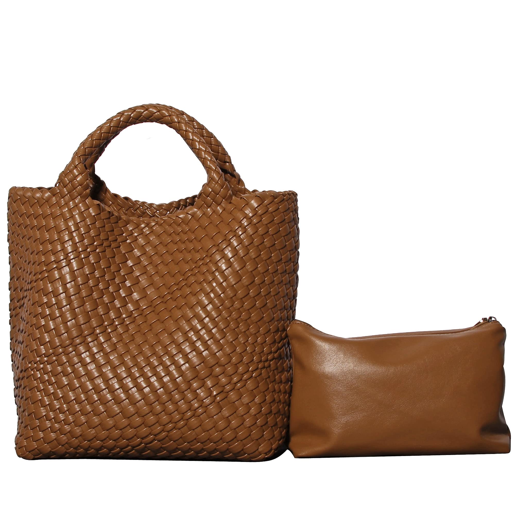 BZXHVSHA Women's Tote Bag Large Capacity Handbags And Purse For Ladies (Brown)