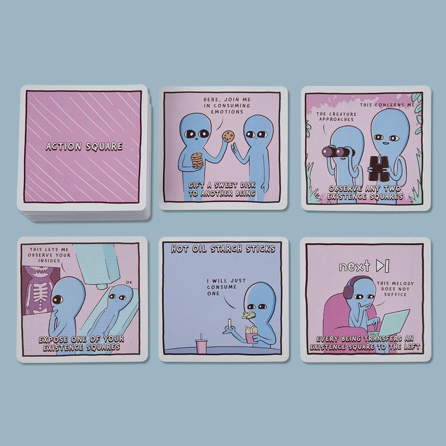 Hasbro Gaming Sweet Existence, A Strange Planet Family-Friendly Party Card Game Inspired by The Webcomic and Books by Nathan W. Pyle, for Ages 13 and Up