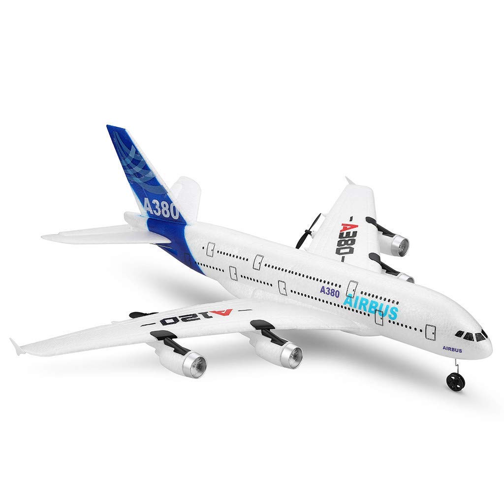 New A380 Airplane 2.4G 3Ch Fixed Wing Outdoor A120-A380 RC Plane Toys (Two Batteries Without Light)