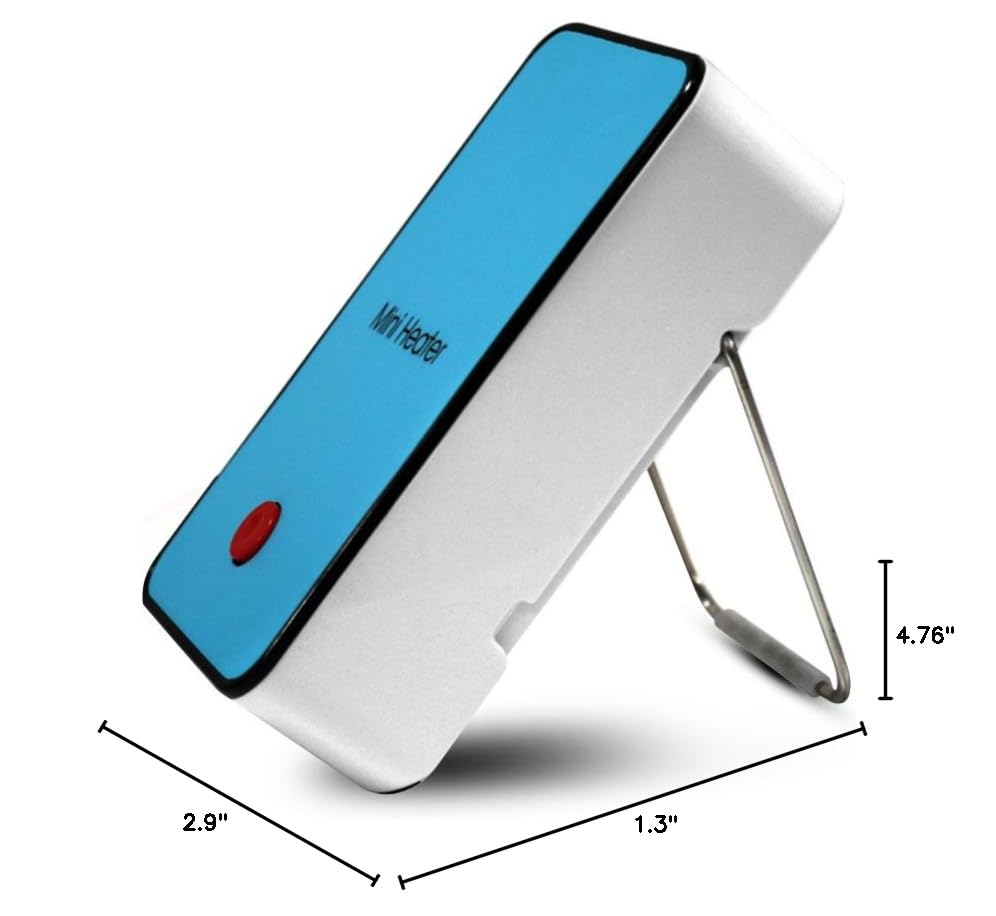 Safety Energy-saving Heater Mini Portable Room Office Desktop Electric Fan Heater Air Warmer Blue