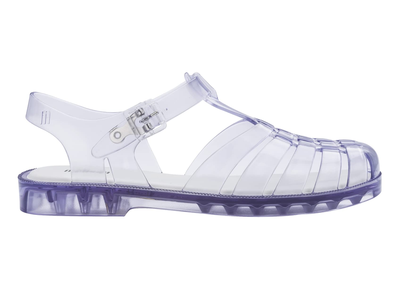 Melissa Possession Jelly Sandal for Women - The Iconic 90s Original Jelly Shoe, Fisherman’s Sandal with Adjustable Strap and Side Buckle, Clear, 8