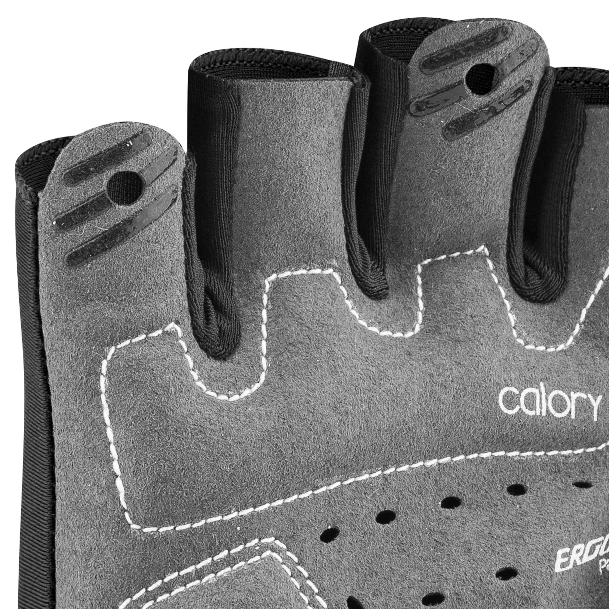 Louis Garneau, Men's Calory Padded, Breathable, Shock Absorbing, Half Finger Bike Gloves, Ginger, Large