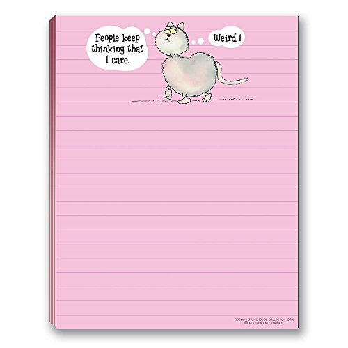 Stonehouse Collection Cat Notepads - 4 Assorted Funny Cat Note Pads - USA Made (Cat)