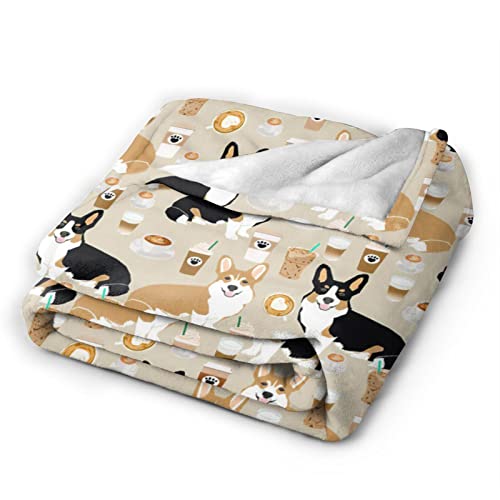 Corgi Blanket Comfort Warm Corgi Throw Blanket Soft Fleece Blankets Corgi Gifts for Corgi Lovers