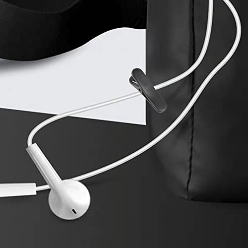 Earphone Mic Cord Clip:Headphone Mount Cable Clothing Clip Fixing Earphone/Microphone Cord for 1.5mm Diameter Round Wire,100 pcs