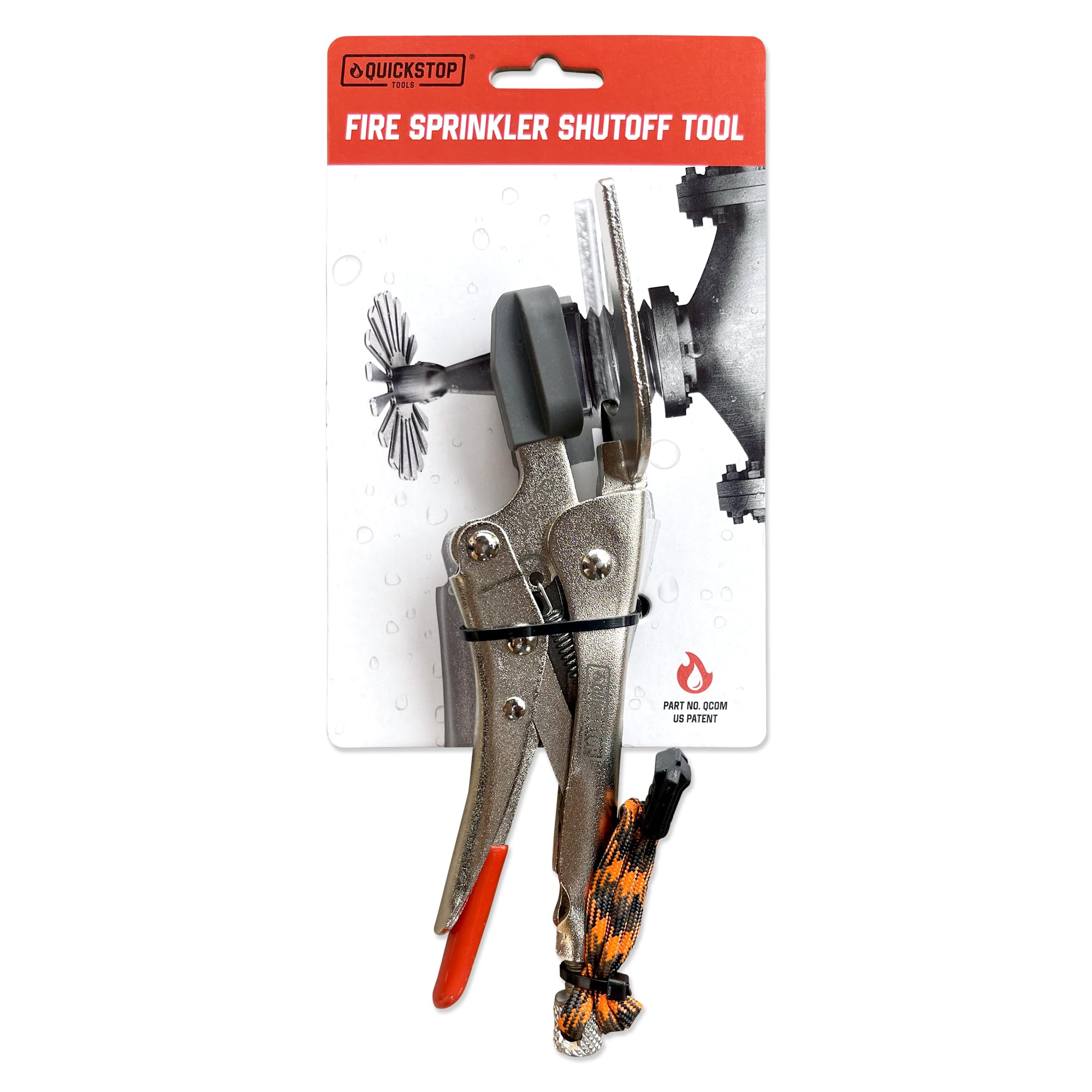 QUICKSTOP QCOM Commercial Fire Sprinkler Heads Shutoff Tool for Managing Accidental Fire Sprinklers Activation and Water Damage, Works On Upright, Pendant and Sidewall Sprinklers and Recessed Heads