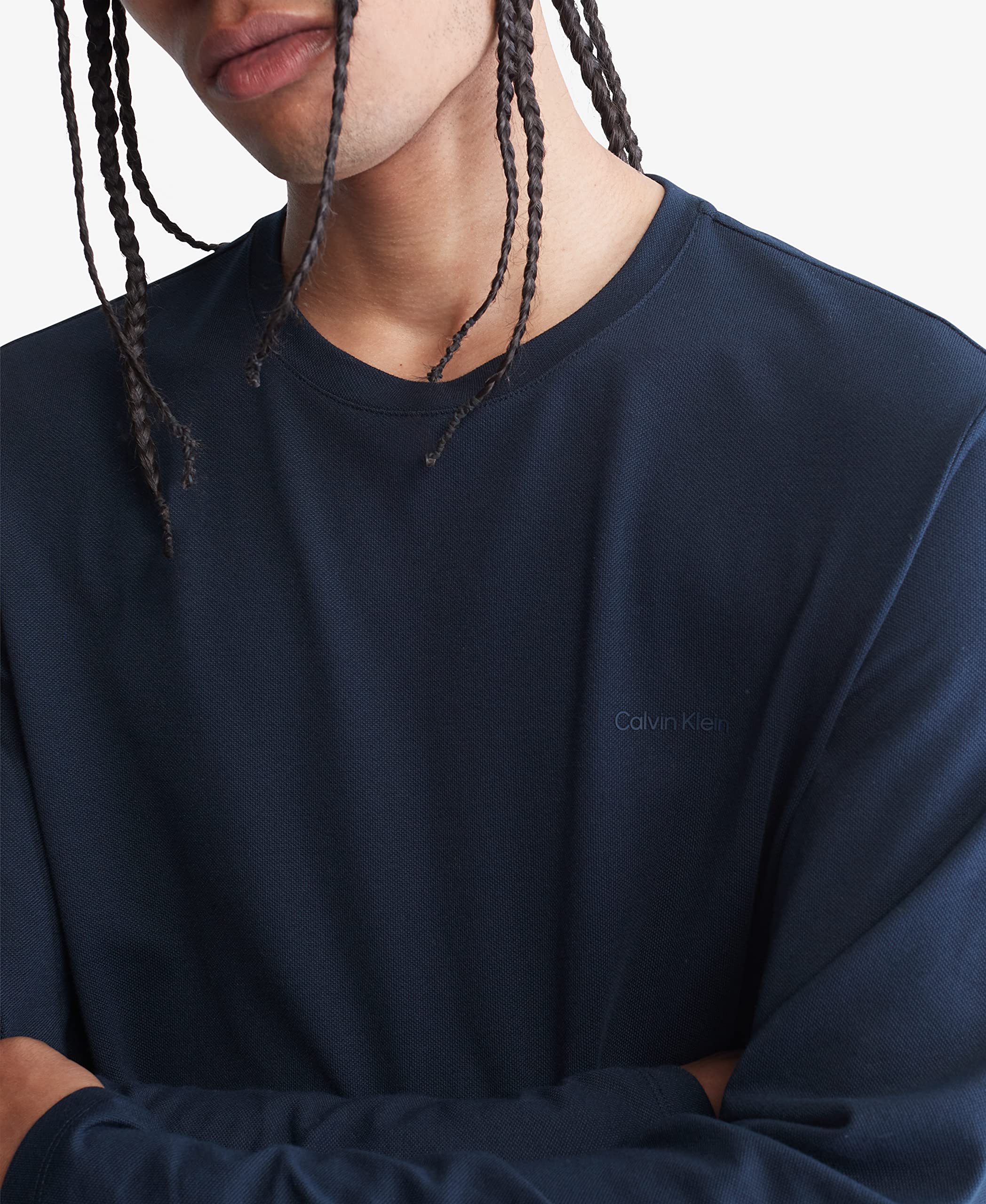 Calvin Klein Men's CK Move Tech Pique Long Sleeve Tee