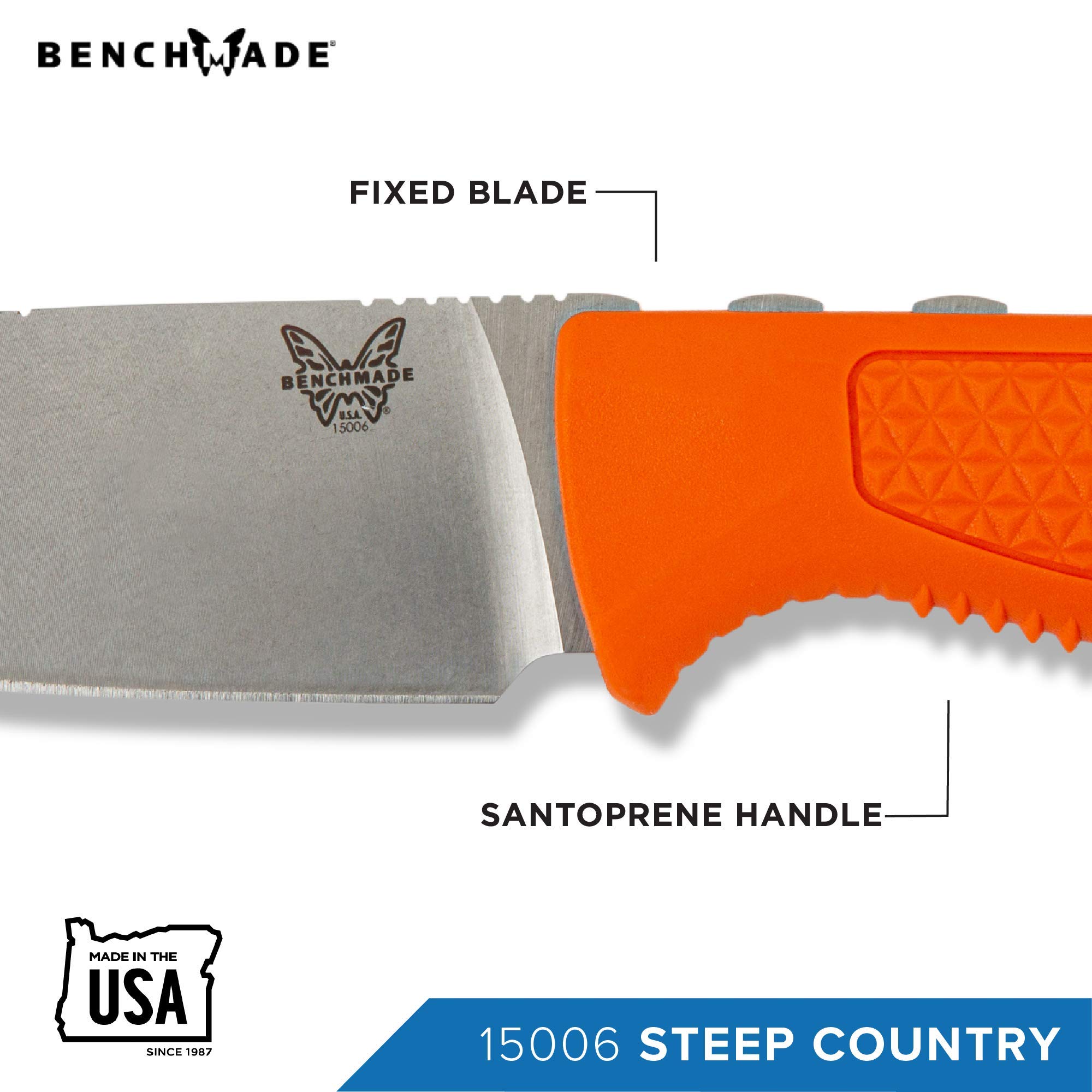 Benchmade - Steep Country 15006 Hunting Knife with Orange Handle (15006)