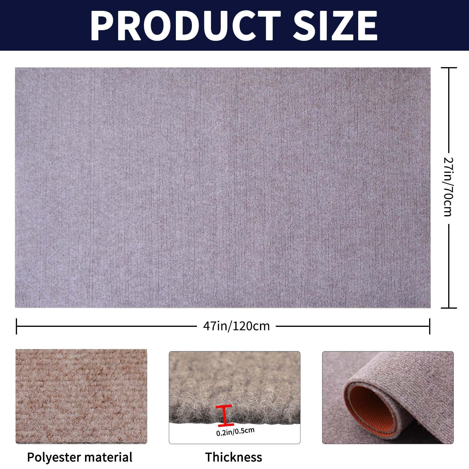 BREENHILL Area Rug 47"x27", Office Chair Mat for Hard FloorsAnti-Slip,Light Brown Low Pile Desk Rug for Rolling Chair,Floor Protectors for Chairs