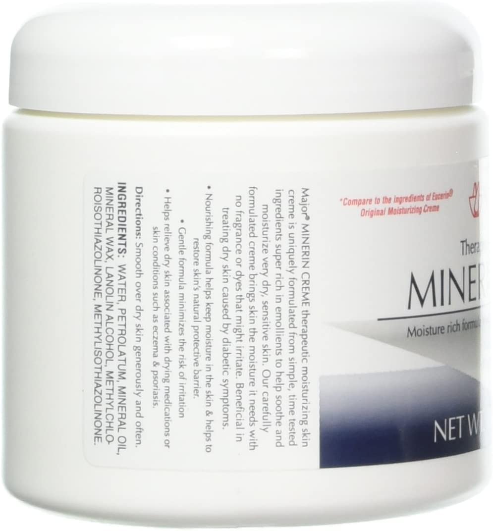 Therapeutic Moisturizing Minerin Creme 16oz for Dry, Sensitive Skin (Pack of 4)
