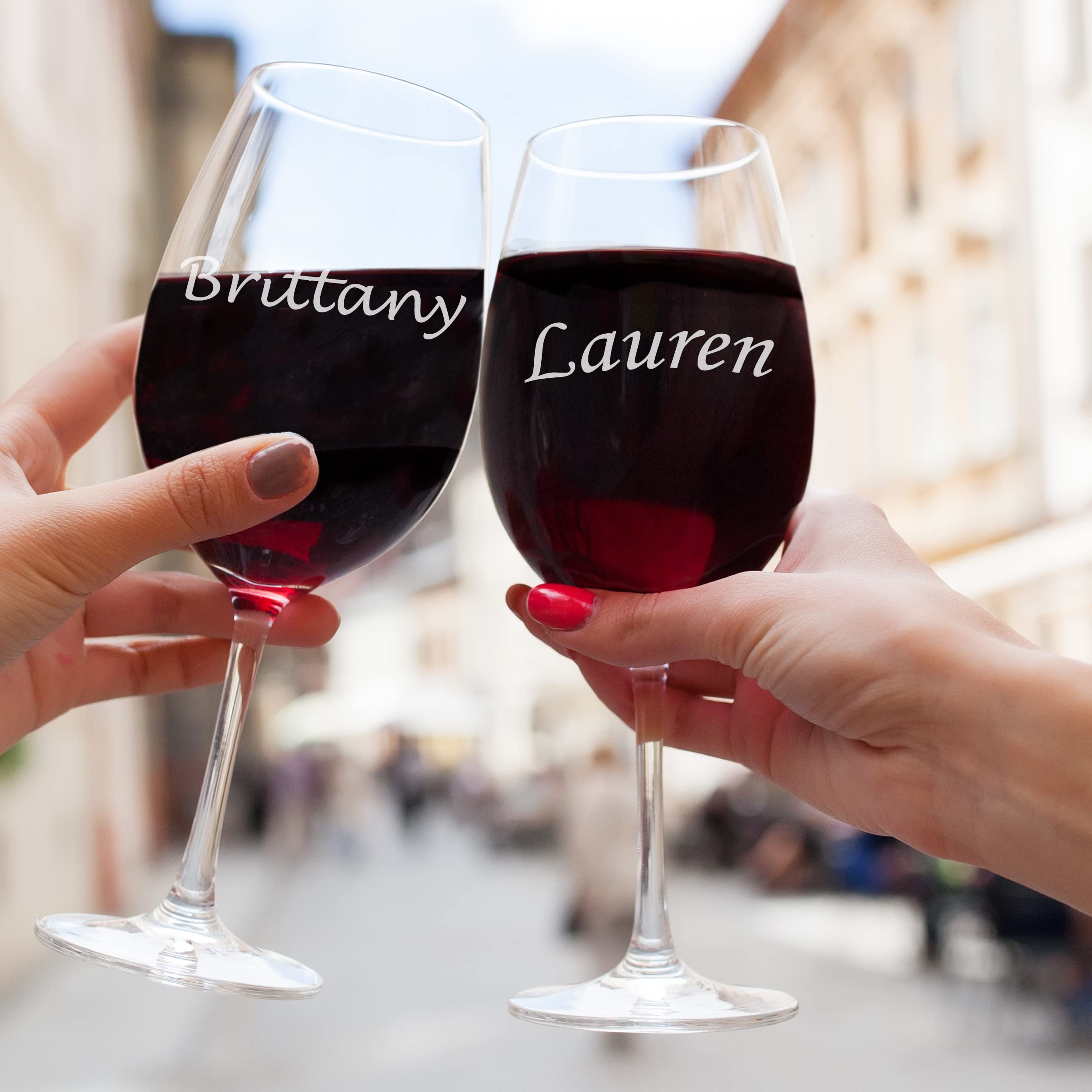 My Personal Memories, Personalized Wine Glass With Stem - Engraved with Your Custom Text