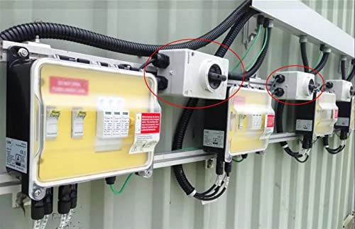 CEKGDB 1 PCS Solar Electrical Isolator Switch 1000V DC Isolator Switch with 2 Pairs Solar Connectors for Solar Power System