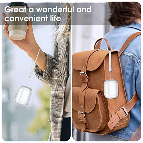 Fintie Case for AirPods Pro 2nd Generation (2023/2022) / AirPods Pro 1st Generation (2019) - Soft TPU Clear Anti-Scratch Protective Cover with Lanyard, Crystal Clear