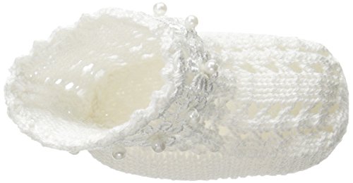 Jefferies Socks Baby Girls' Newborn Daisy Pearl Bootie, White