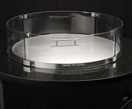 Celestial 23" x 6" Round Wind Guard, fits Celestial 19β Round Fire Pit Burner Pans for Gas Fire Pits