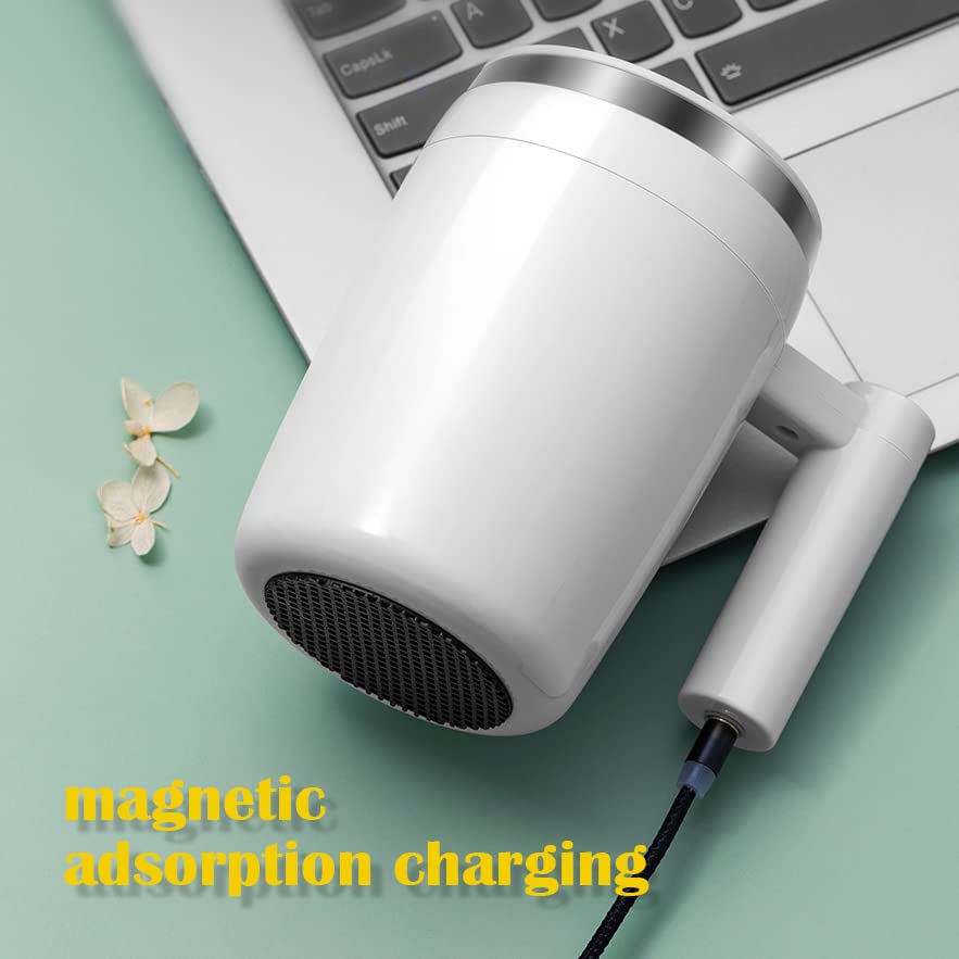 daasigwaa Rechargeable Self Stirring Mug - Magnetic Electric Auto Mixing Stainless Steel Cup for Office/Kitchen/Travel/Home Coffee/Tea/Hot Chocolate/Milk-430 ml/14.5 oz(Pink)