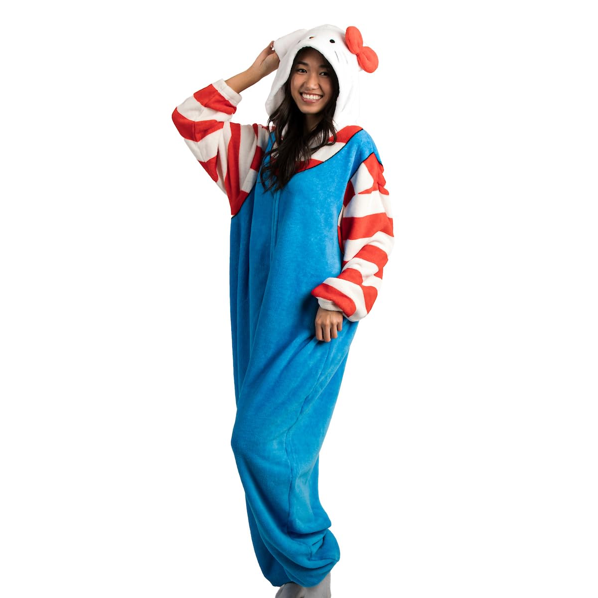 Bioworld Hello Kitty & Friends Hooded Hello Kitty Kigurumi Cosplay Union Suit-XXL