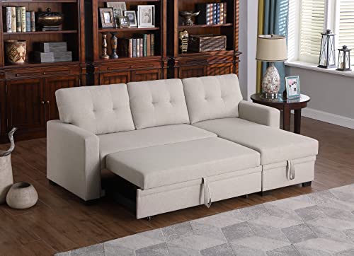 Devion Furniture Russ Sofabed, Beige