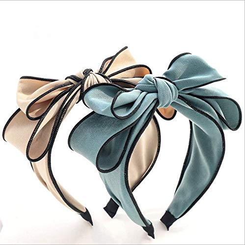 Sluxa Bow hairbands for women, cloth Hair Accessories,Knotted Twist Cloth Adult Solid Color Green Headbands for Women.…