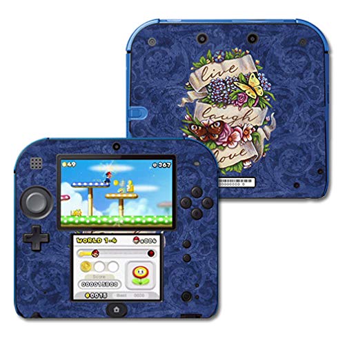 MightySkins Skin Compatible with Nintendo 2DS - Live Laugh Love | Protective, Durable, and Unique Vinyl Decal wrap cover | Easy to Apply, Remove, and Change Styles | Made in The USA