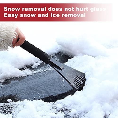 Dewkou Pack-2 Ice Scraper for Car, Car Windshield Window Snow Scraper, Car Window Frost Removal Brush Tool, Automobile Windscreen Defrost Squeegee for Winter, Universal Size for SUV, Cars