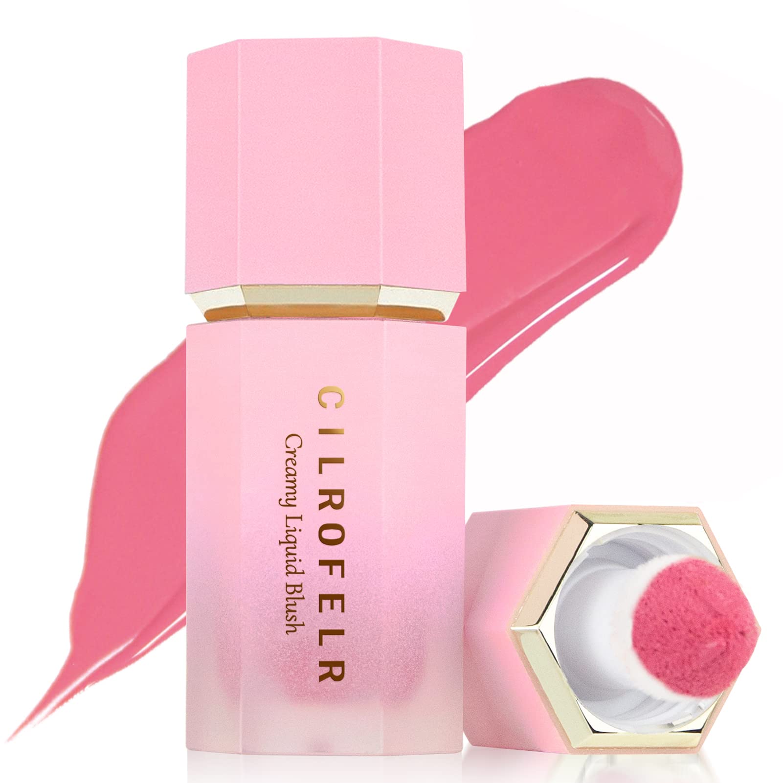 Cilrofelr Soft Cream Liquid Blush, Creamy Blush Makeup for Cheek, Dewy Finish, Buildable Pigment, Lightweight, Long Lasting, For Natural-looking Flush & Everyday Wear - Dreamy (0.22 fl. oz.)