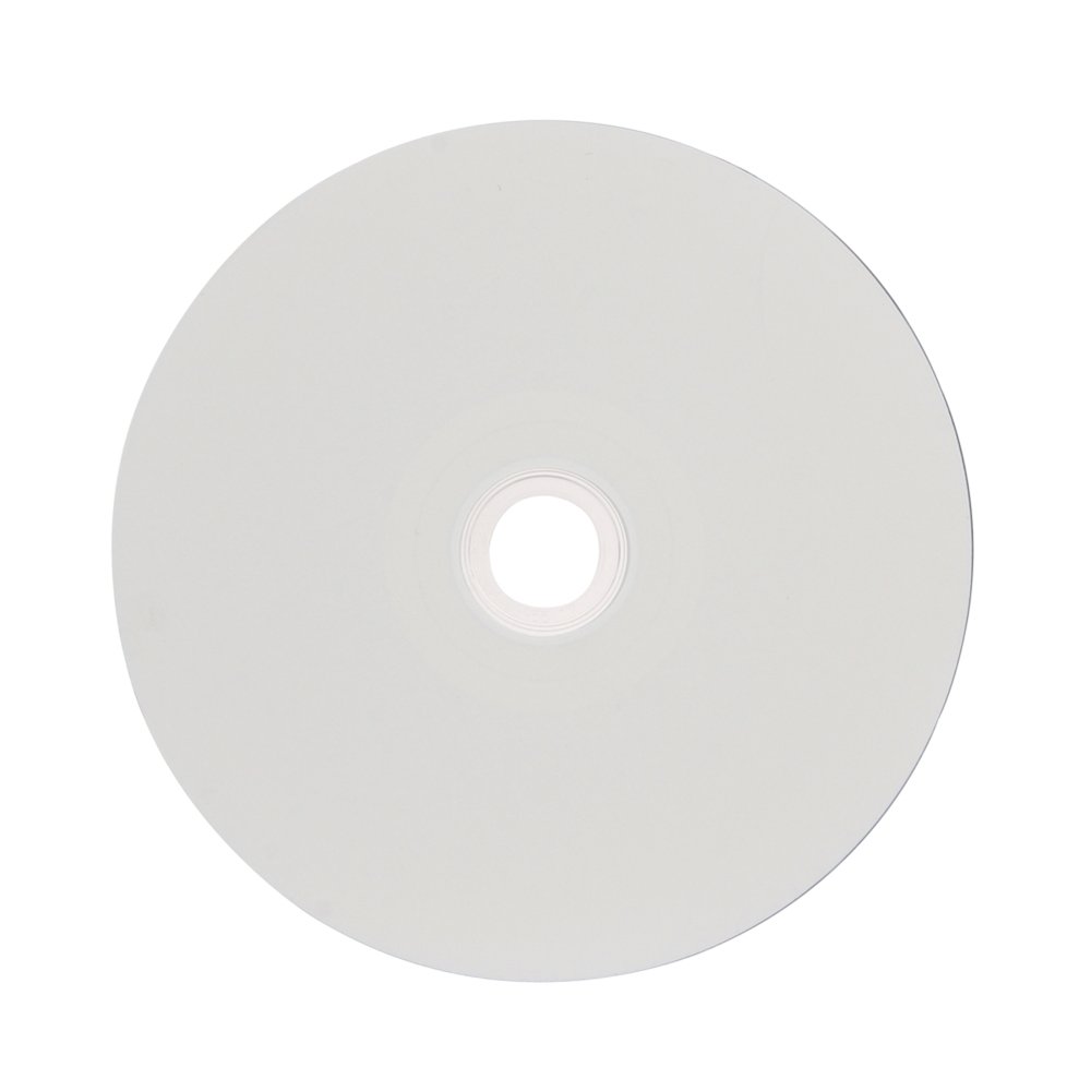Tiger Duplication Grade 100 Packs CD-R 52X White Inkjet Hub Printable CDR Blank Media Discs with Metalized Hub in 50 Shrink Wrap