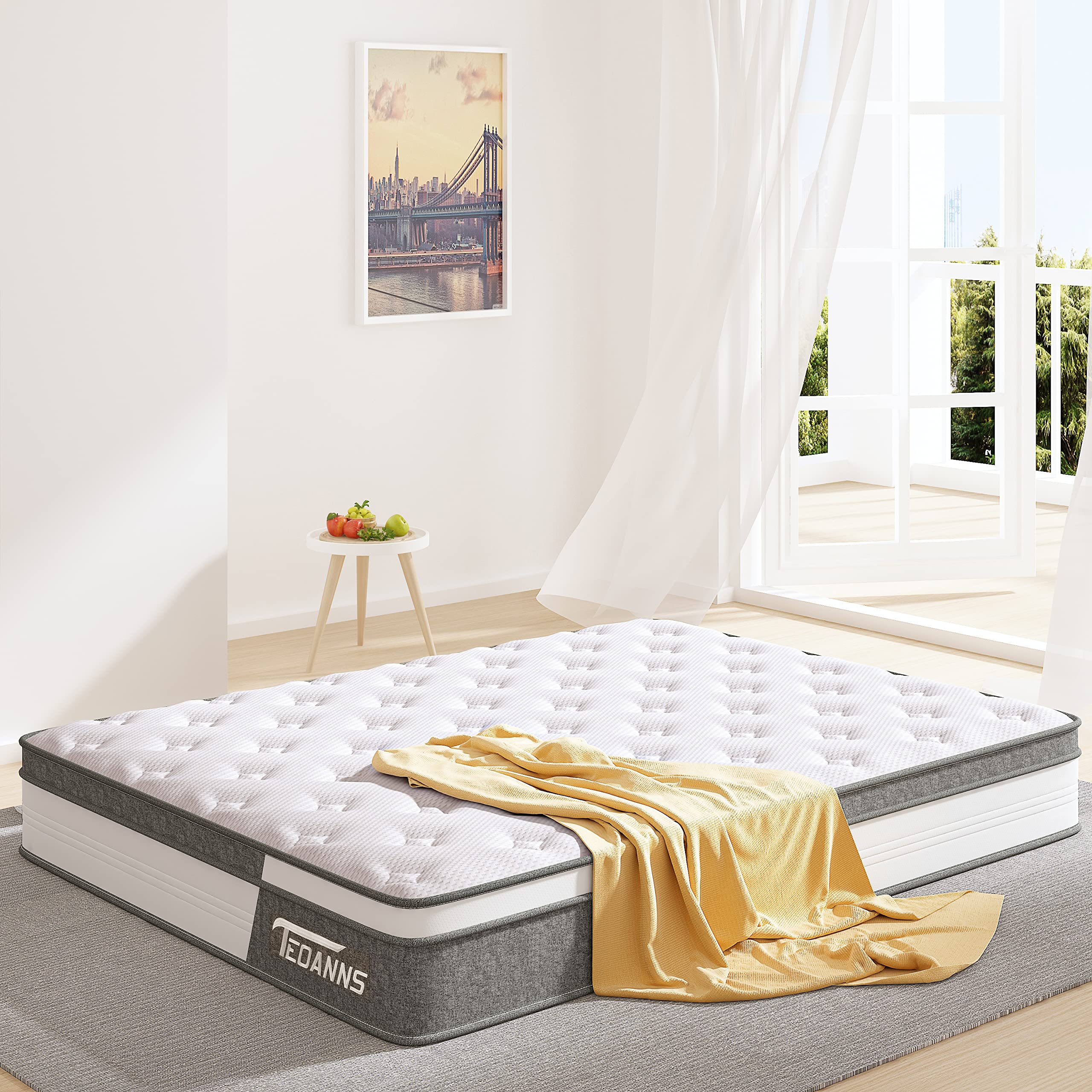 Full Size Mattress, 10 Inch Memory Foam Mattress Bed in a Box, Hybrid Mattress Full Size for Pressure Relief & Supportive, CertiPUR-US, 100 Nights Trial