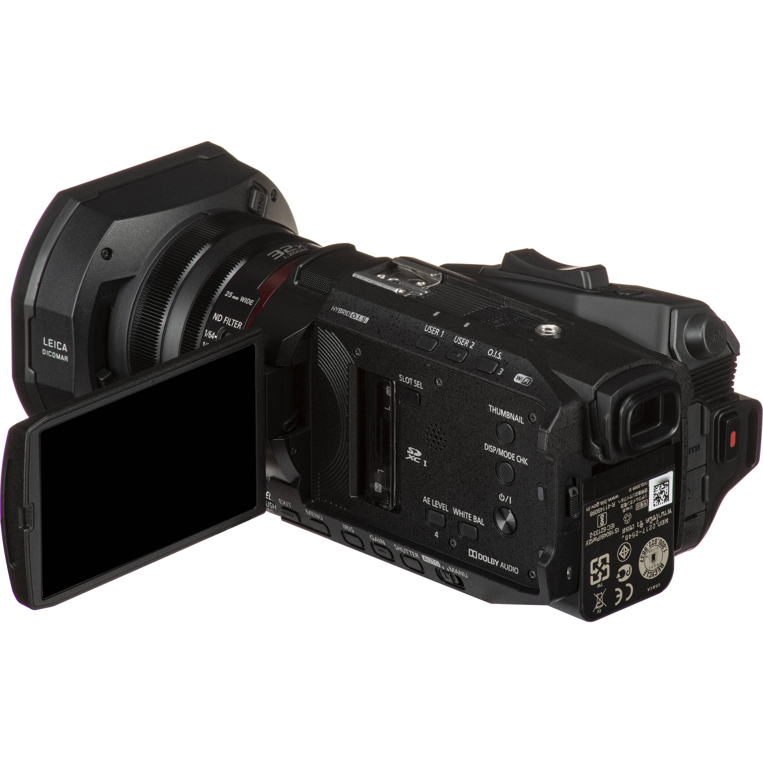 Panasonic HC-X2000 UHD 4K 3G-SDI/HDMI Pro Camcorder + 128GB Memory Card, Rechargeable 36 LED Light with Bracket, 6Ft. HDMI Cable & More (13pc Bundle), (PAHCX2000BB2)