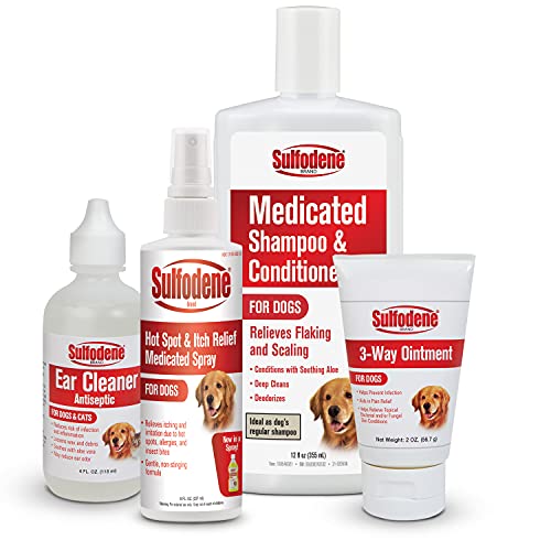 Sulfodene Dog Wound Care Ointment, Relieves Pain & Prevents Infection For Dog Cuts, Scrapes, Bites and Injuries, 2 Ounce