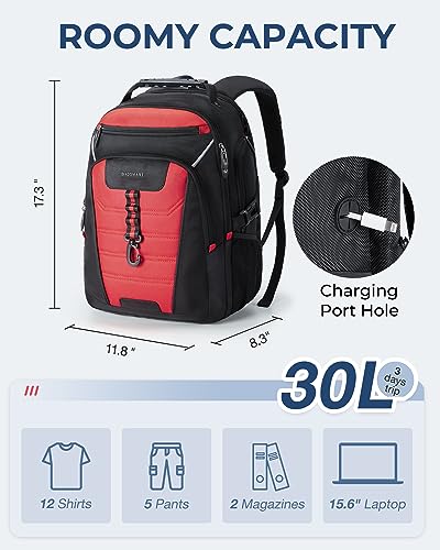 BAGSMART Slim Business Laptop Backpack with USB Charging, Anti-Theft, Water-Resistant - Fits 15.6-Inch Notebook