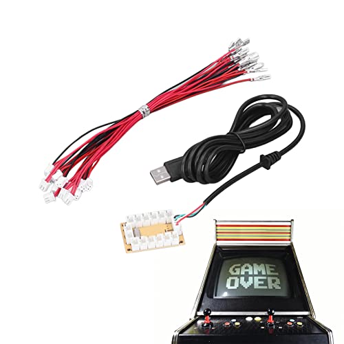 Qinlorgo Joystick Kit, USB Encoder Fight Sticks Multipurpose Retro Simple Installation for Game Halls