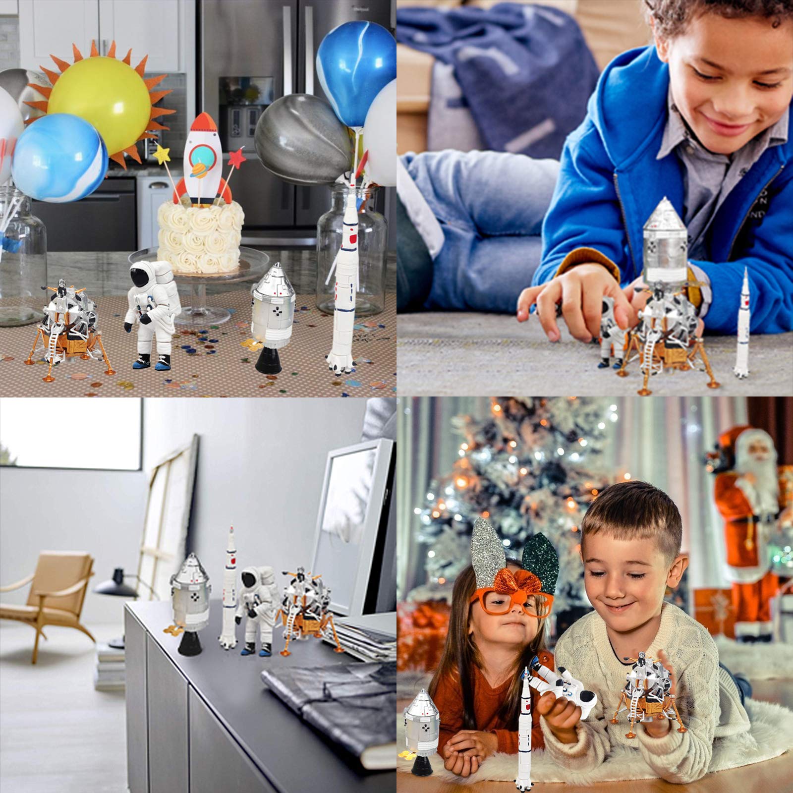 Lehoo Castle Building Toys for Kids Age 3-12,Space Station Space Shuttle Building Kit Including Astronaut, Rocket, Lunar Lander and Space Capsule, STEM Space Toy for Boys and Girls (109pcs)