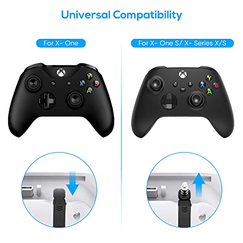 FYOUNG Controller Keyboard for Xbox Series X/Series S/One/S/Controller Gamepad, 2.4Ghz Mini QWERTY Controller Keyboard Gaming Chatpad with Audio/Headset Jack for Xbox Series X/S Controller
