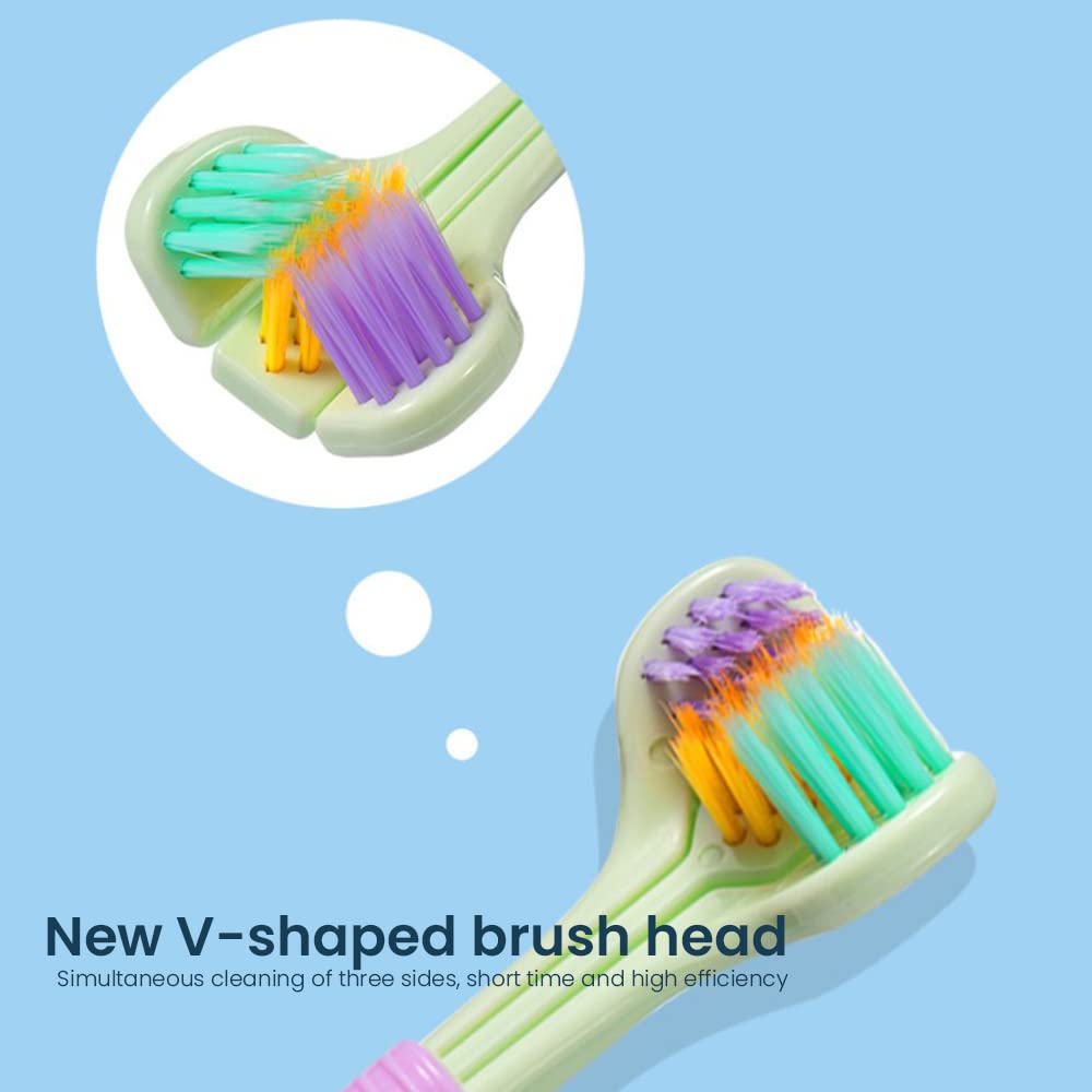 Chanshi 3 Sided Toothbrush for Adults, Triple-Angle Tooth-Hugging Deep Cleaning Soft Bristles Tooth Brush, Toothbrushes All Sides Cleaning Oral Care Products