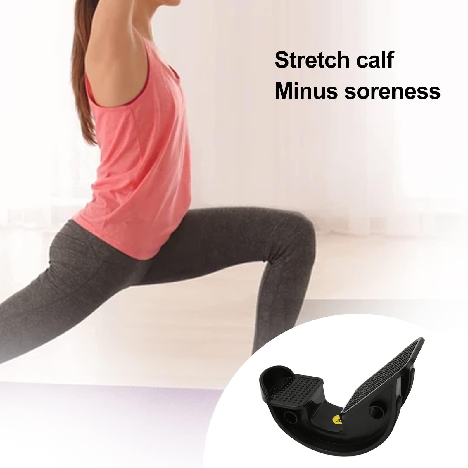 Calf Stretcher, Foot Rocker Ankle Wedge Stretch Black Achilles Tendon Support for Plantar Fasciitis