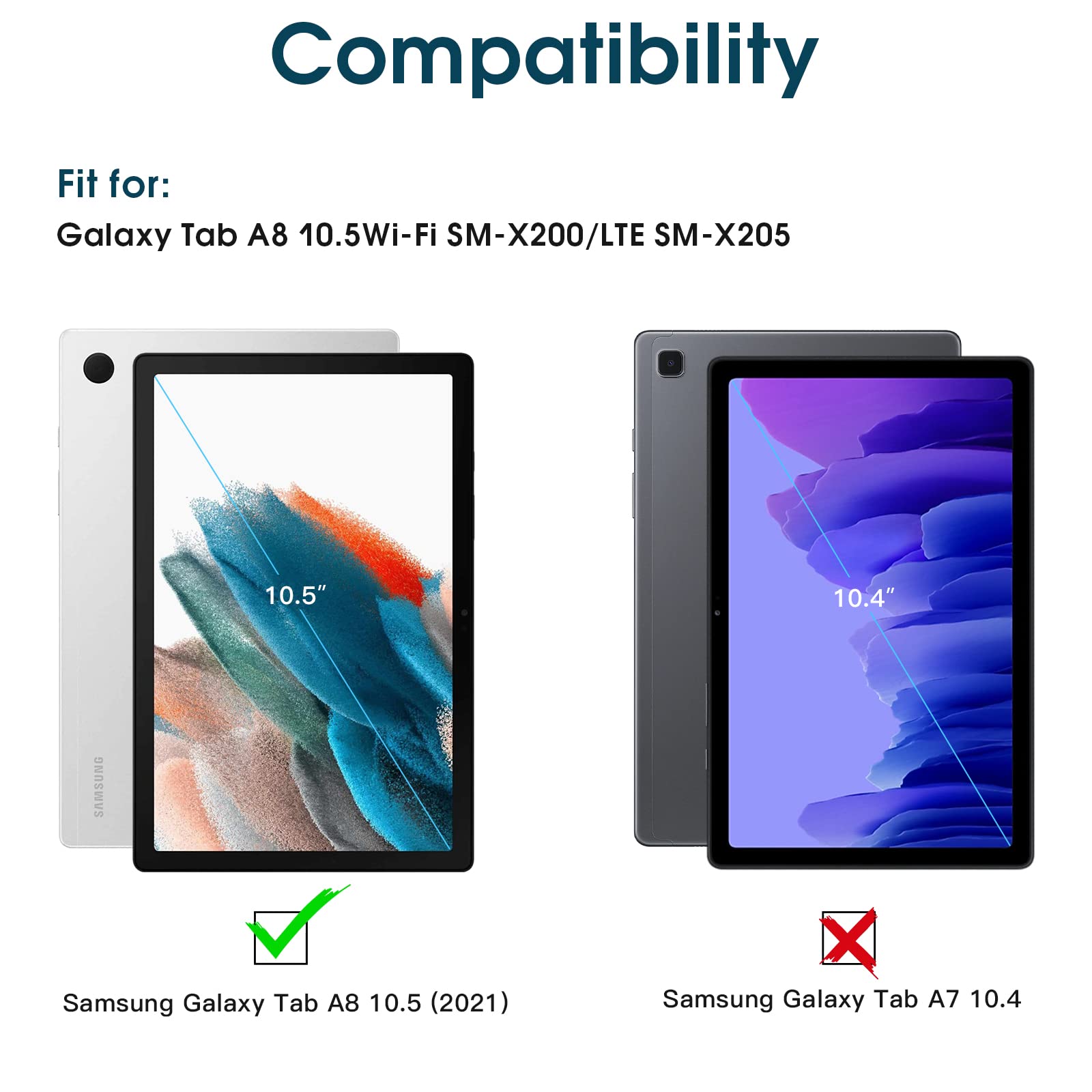 FILMEXT [2 Pack] Tab A8 Like Paper Screen Protector for Samsung Galaxy 10.5 inch Tablet 2022 (SM-X200/X205/X207) Anti-Glare Matte PET Film