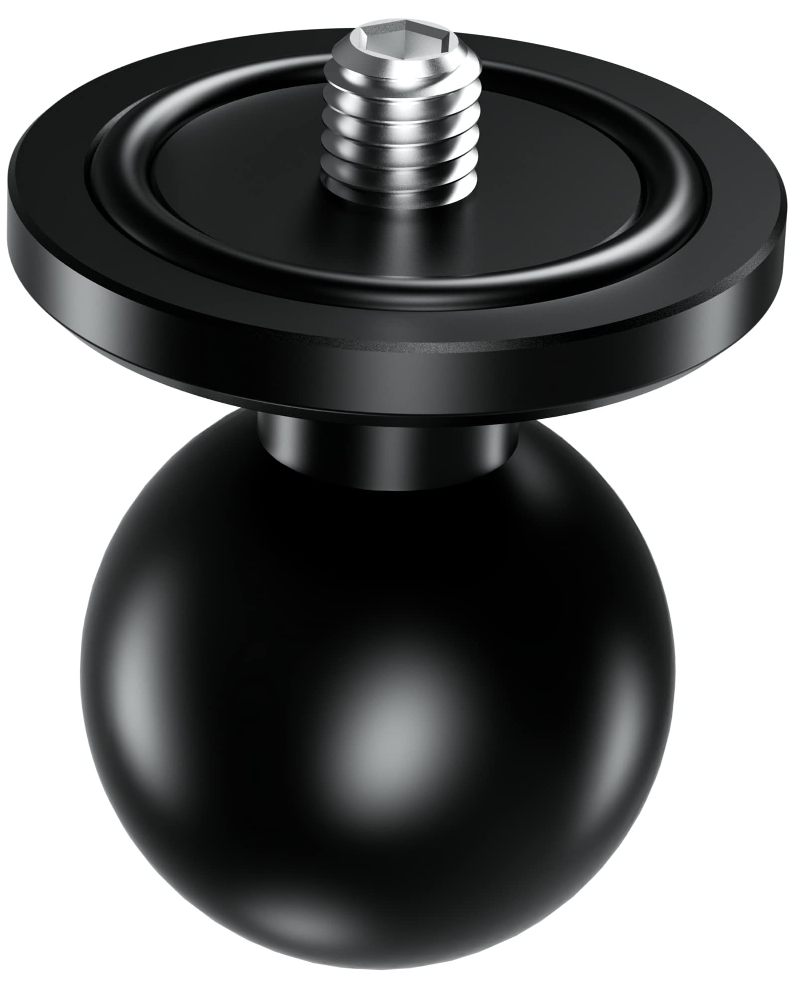 BRCOVAN Aluminum Alloy 1'' Ball Adapter with 1/4"-20 Threaded Stud for Action Camera & Camcorder Compatible with RAM Mounts B Size Double Socket Arm