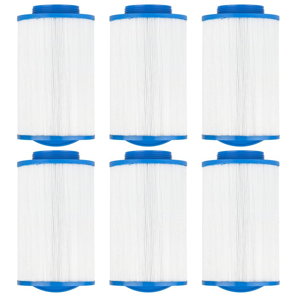 Clear Choice Pool Spa Filter 5.38 Dia x 7.00 in Cartridge Replacement for LA Spa Baleen AK-90107 Excel XLS-524, [6-Pack]