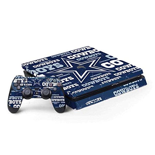 Skinit Decal Gaming Skin Compatible with PS4 Slim Bundle - Officially Licensed NFL Dallas Cowboys Blast Design