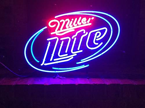 Queen Sense 20"x16" Millers Lite Neon Sign Light Man Cave Bar Pub Beer Handcrafted Home Wall Decor Lamp KA34
