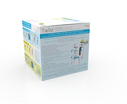 Kiinde Twist Pouch Direct-Pump Direct-Feed Twist Cap Breast Milk Storage Bags for Pumping, Freezing, Heating and Feeding, Pre-Sterilized, 6 Ounce, Pack of 40
