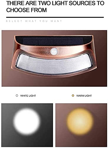 Solar Lights Outdoor Solar Wall Light Home Outdoor Garden Retro Decorative Wall Waterproof Solar Wall Lamp Solar Motion Sensor Lights Wide Angle Security for Patio, Fence, Yard, Garden, Garage, Stairw