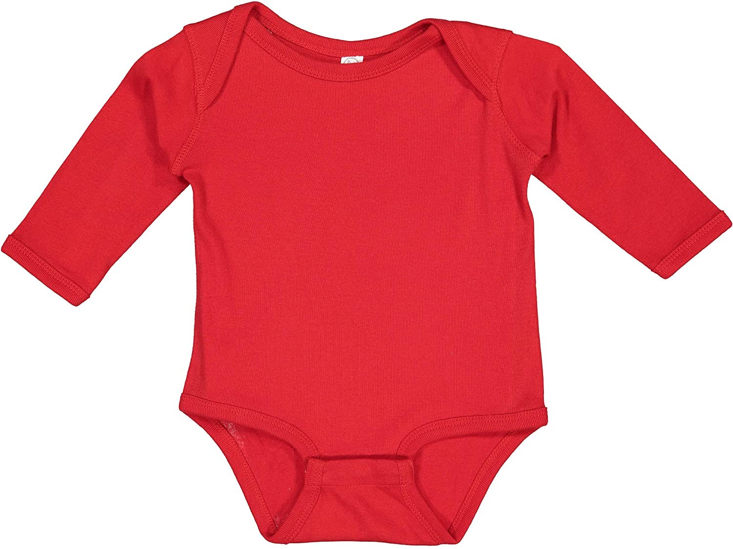 RABBIT SKINS Baby Soft Cotton Long Sleeve Bodysuit (4411) Red, 12M