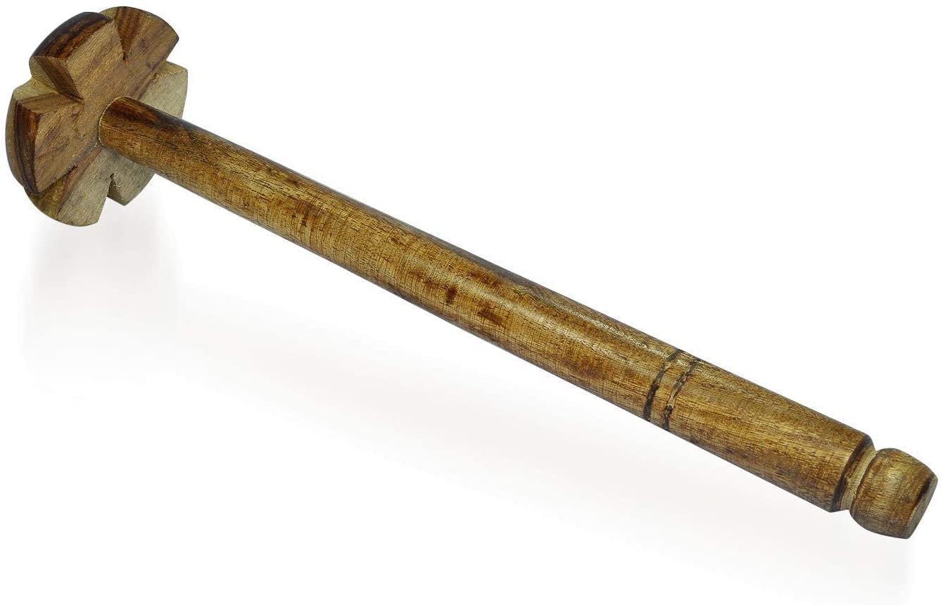 Wooden Mathani Whisker, Whisk Beater, Ravi, Ravai Churner, Curd Beater, Lassi Beater, Lassi Maker - 12 Inch