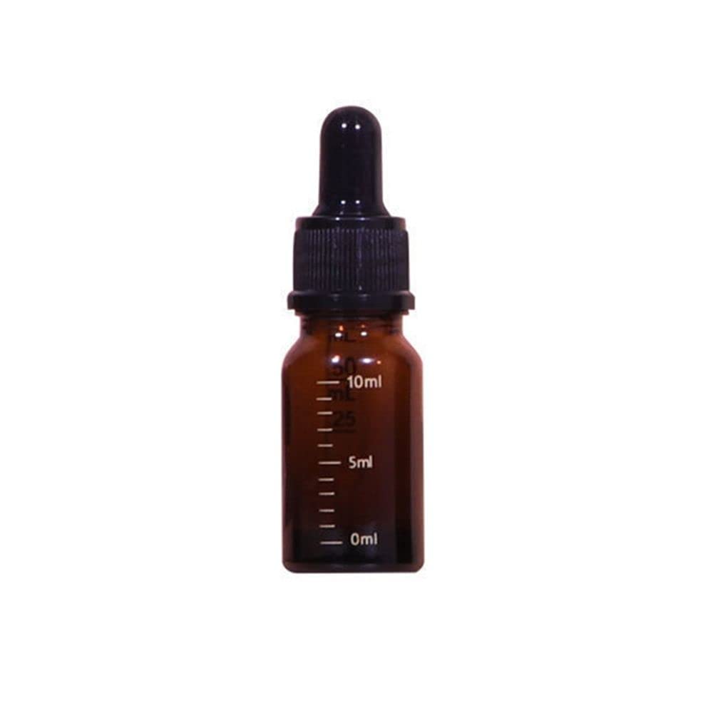 CHDHALTD 5ml-100ml Scale Dropper Bottle, Essential Oil Bottle Amber Glass Cosmetic Containers for Travel Refillable Bottles(10ml)